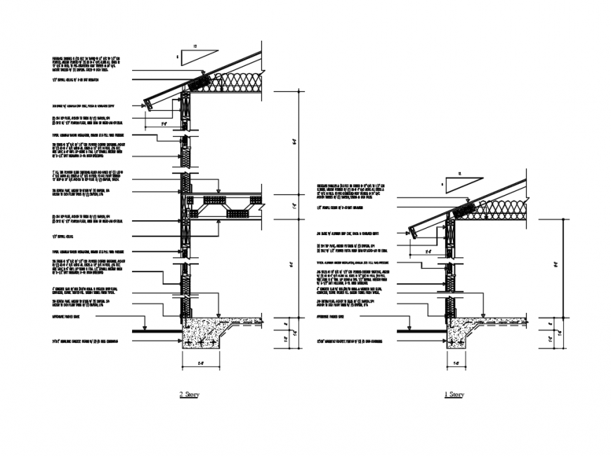 Two flooring house building constructive sectional details dwg file Two flooring house building constructive sectional details dwg file
