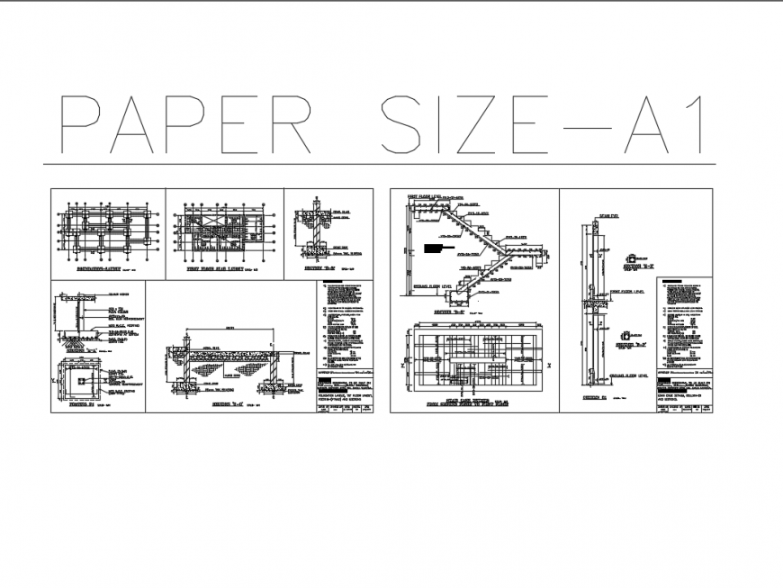 Two level building constructive structure with stairways, column and ... Two level building constructive structure with stairways, column and ...