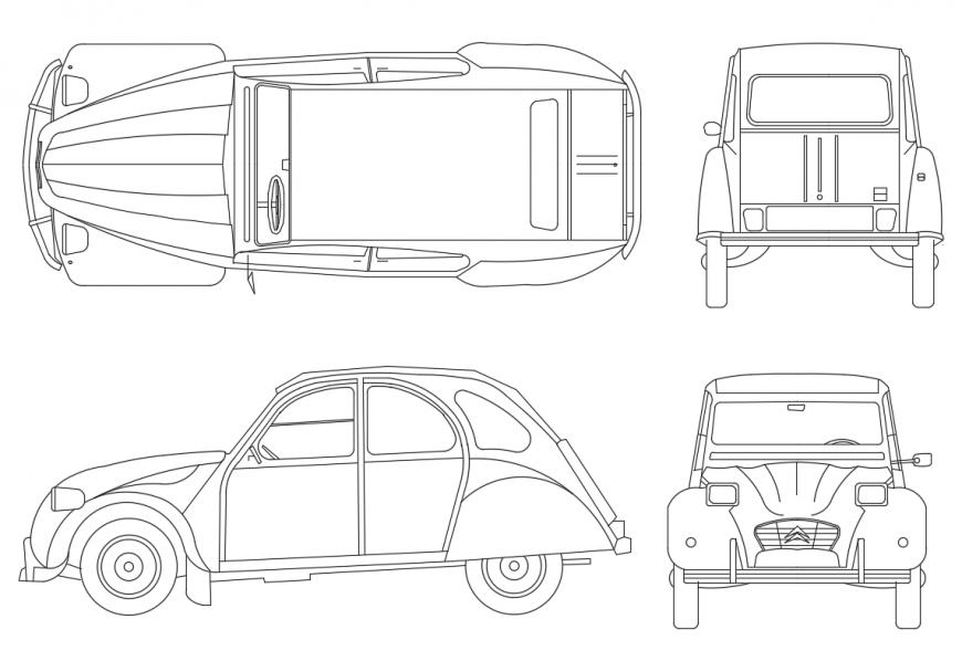 Vintage and family multiple car elevations cad block details dwg file Vintage and family multiple car elevations cad block details dwg file