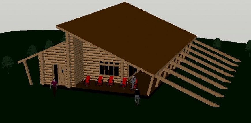 Wooden building structure 3d model sketch-up file Wooden building structure 3d model sketch-up file
