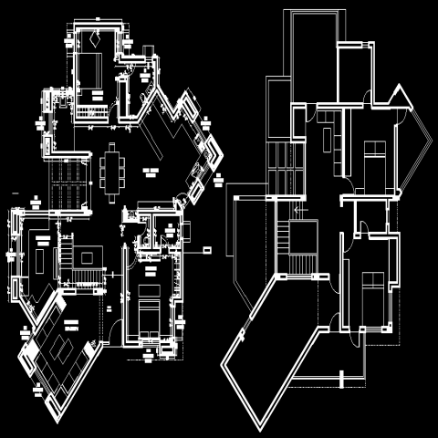 140’x80’ first floor villa plan is given in this AutoCAD drawing model.