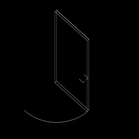 3D Door DWG Design AutoCAD File