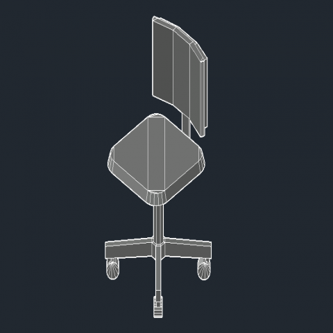 3D Office Chair AutoCAD Block DWG File