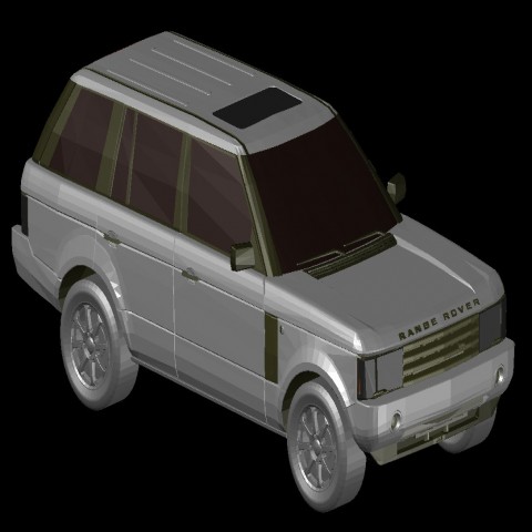 3D Range Rover Car Model Free Download DWG File