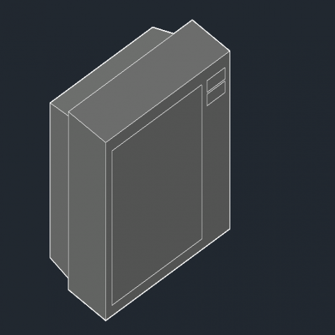 3D Television AutoCAD Drawing DWG Model