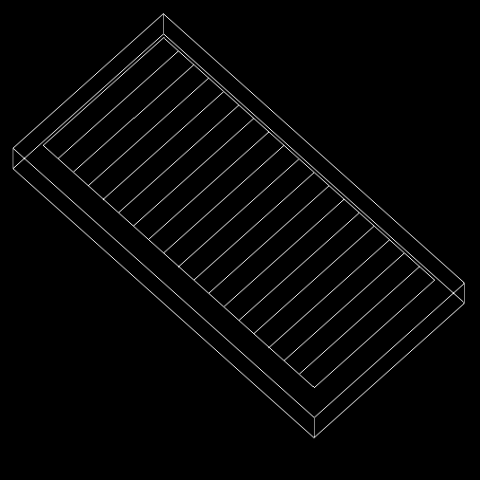 3D Wooden Ramp DWG File