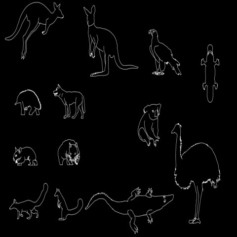 Animal AutoCAD Blocks Free Download DWG File