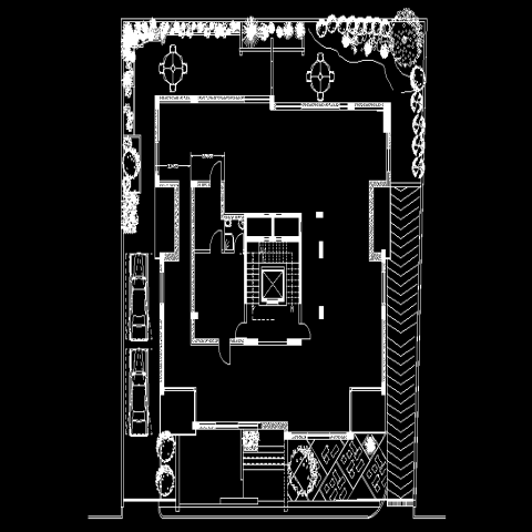 Architecture House Floor Plan DWG File AutoCAD Drawing