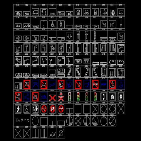 AutoCAD Traffic Symbol Blocks Free Download DWG