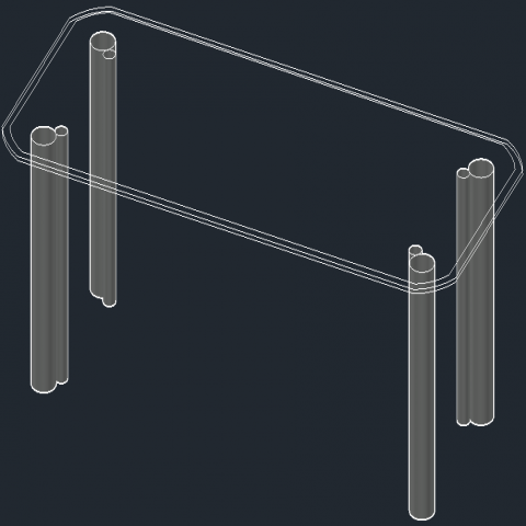 Centre Table 3D DWG Model AutoCAD Drawing