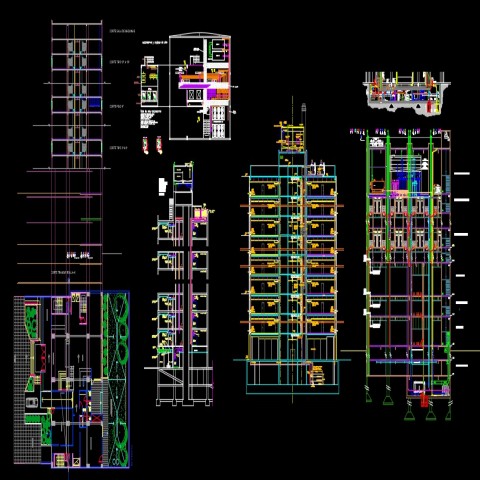 High Rise Hotel Building Drawing Download Free DWG File