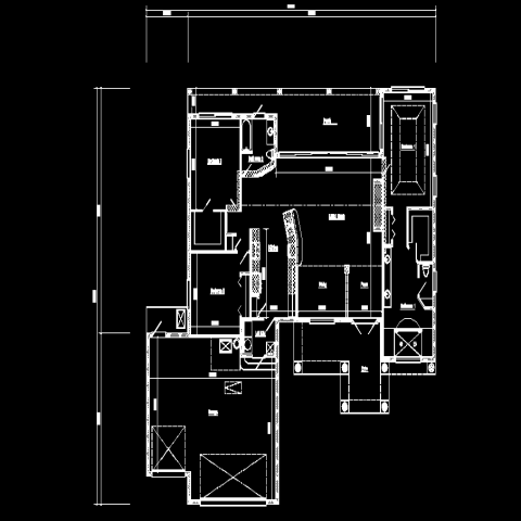 House Floor Plan DWG File CAD Drawing