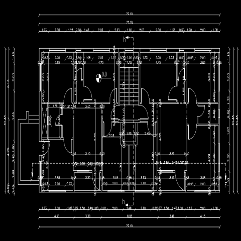 House Floor Plan with Balcony Details CAD File DWG Drawing Download ...