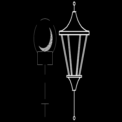 Lamp Elevation CAD Drawing Free Download