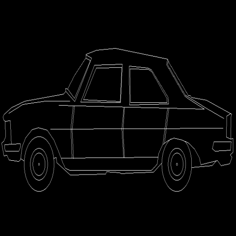 Luxury Car Block Design AutoCAD Drawing