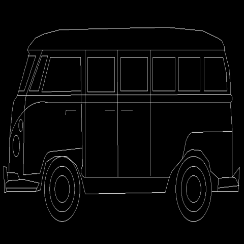 Mini Van AutoCAD Drawing DWG File