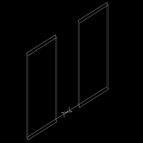 Slider Doors 3D AutoCAD DWG File