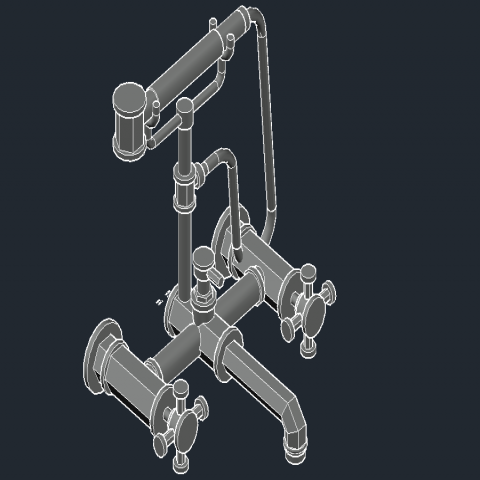 Tap with Hand Shower AutoCAD Blocks