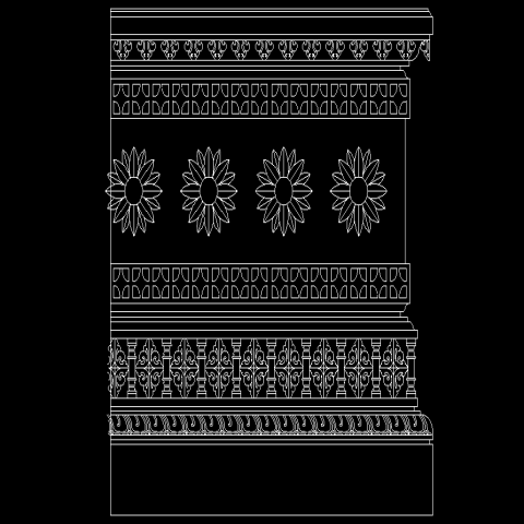 Temple Architecture Design AutoCAD Drawing DWG File