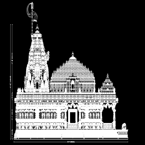 Temple Plan AutoCAD Drawing DWG File Free Download