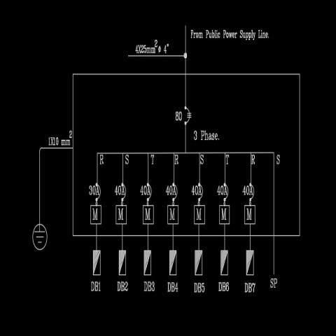 25x8m commercial building plan of the Electrical layout is given in ...