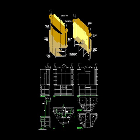 Bar of bar section plan autocad file