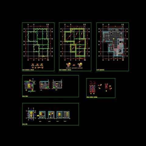 Door and window elevation with section with furniture view dwg file
