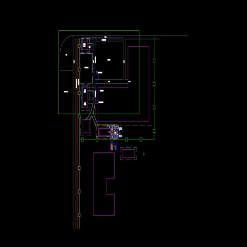 Flat Block divided architect design plan autoacd file