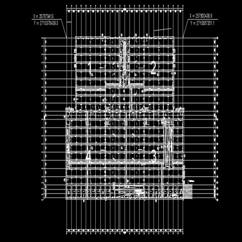 House Centre Line Plan with Floor Plan Architecture Drawing Download ...