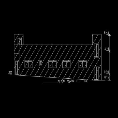 Library Side Elevation AutoCAD Drawing DWG File Download the file for free