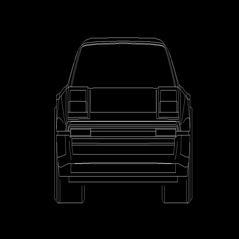 Luxury car cad block front view dwg file
