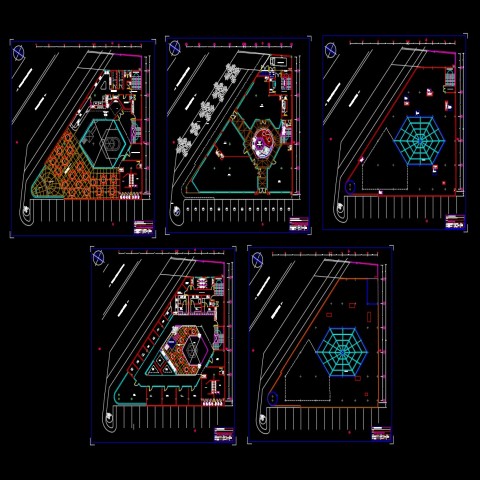Mall plan detail dwg file.