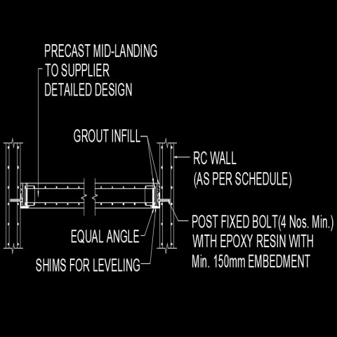 RCC Wall Construction Details Architecture Plan DWG Drawing Download ...