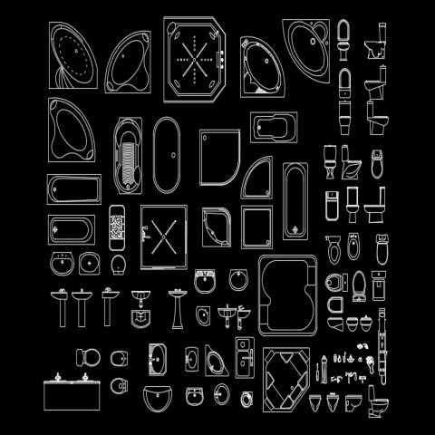 Sanitary Ware CAD Blocks Free Download DWG File