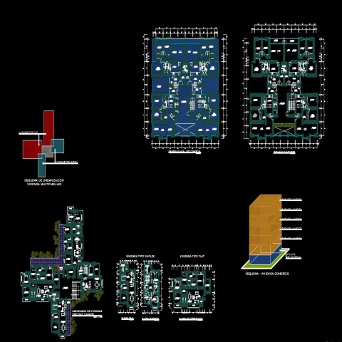 Scheme housing trade dwg file