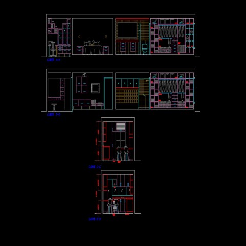 Section of room house plan detail dwg file