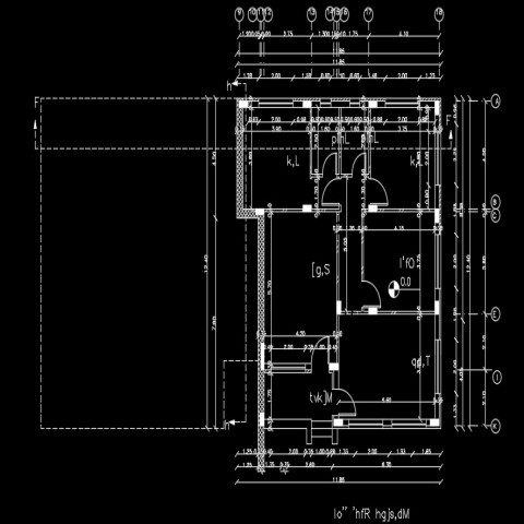 Terrace Floor Plan with House Floor Plan Architecture Drawing DWG File ...